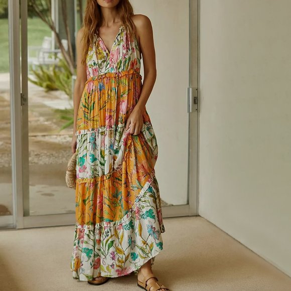 PQ Swim | Dresses | Htf Pq Ruffle Tiered Maxi Dress | Poshmark